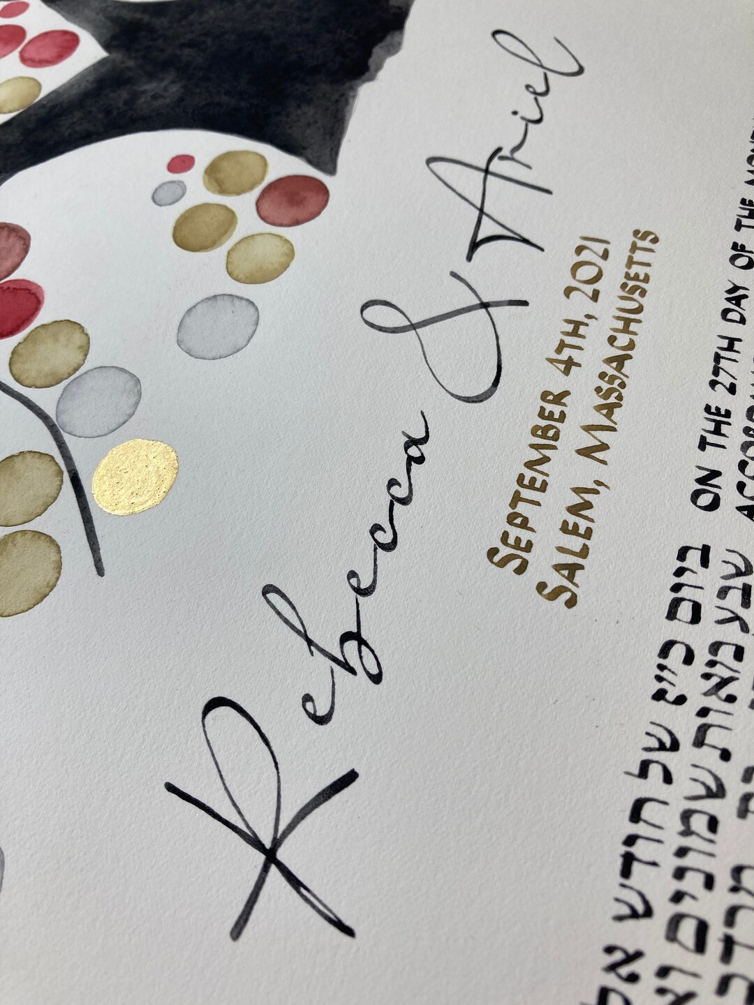 Gilded Tree of Life Ketubah >