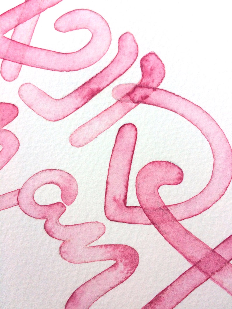 Name Blessing Watercolor Calligraphy Painting Nursery - Etsy