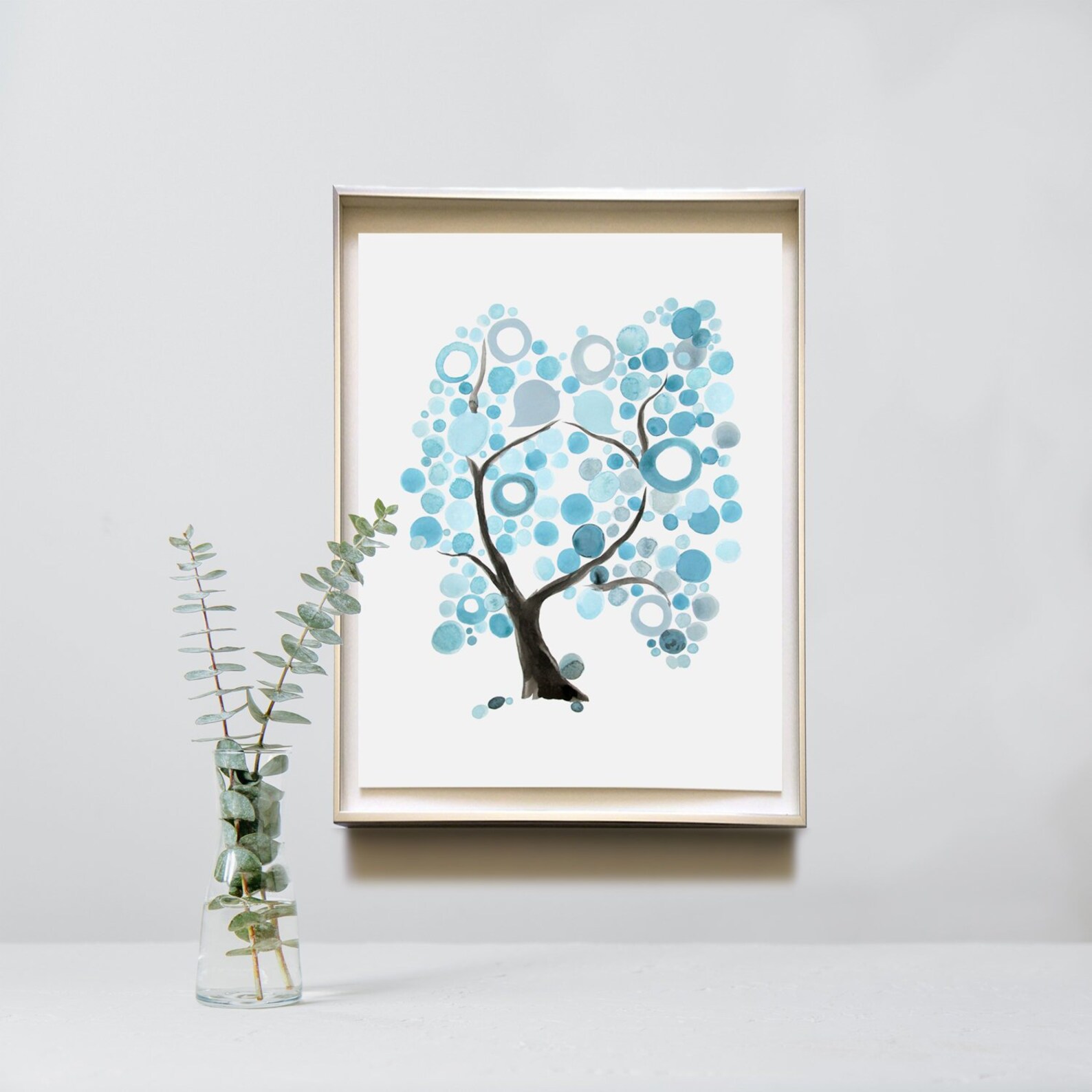 BLUE TREE of LIFE Giclee Art Print Blue Laguna Print - Etsy