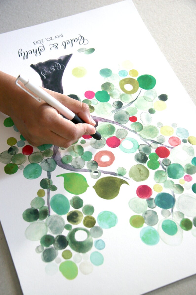 Romantic Forest Wedding Guest Book Home Decor Soft - Etsy