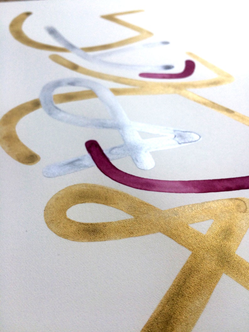 Custom JEWISH NAME BLESSING Calligraphy Original | Etsy