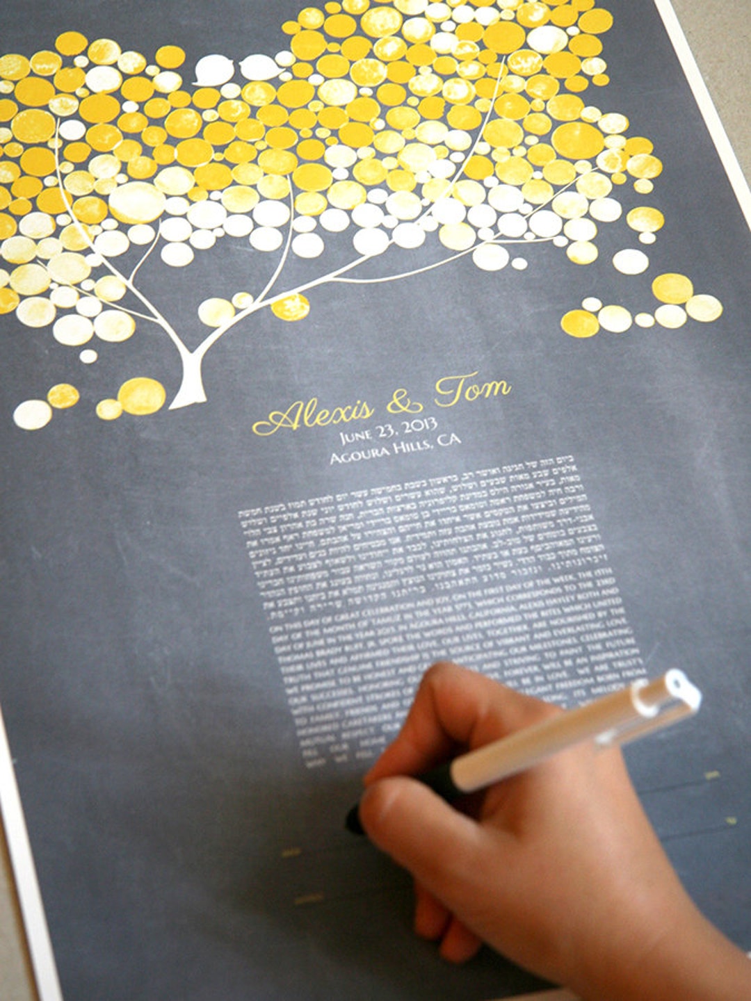 Modern Interfaith Ketubah Print > Blossom Tree of Life - Etsy