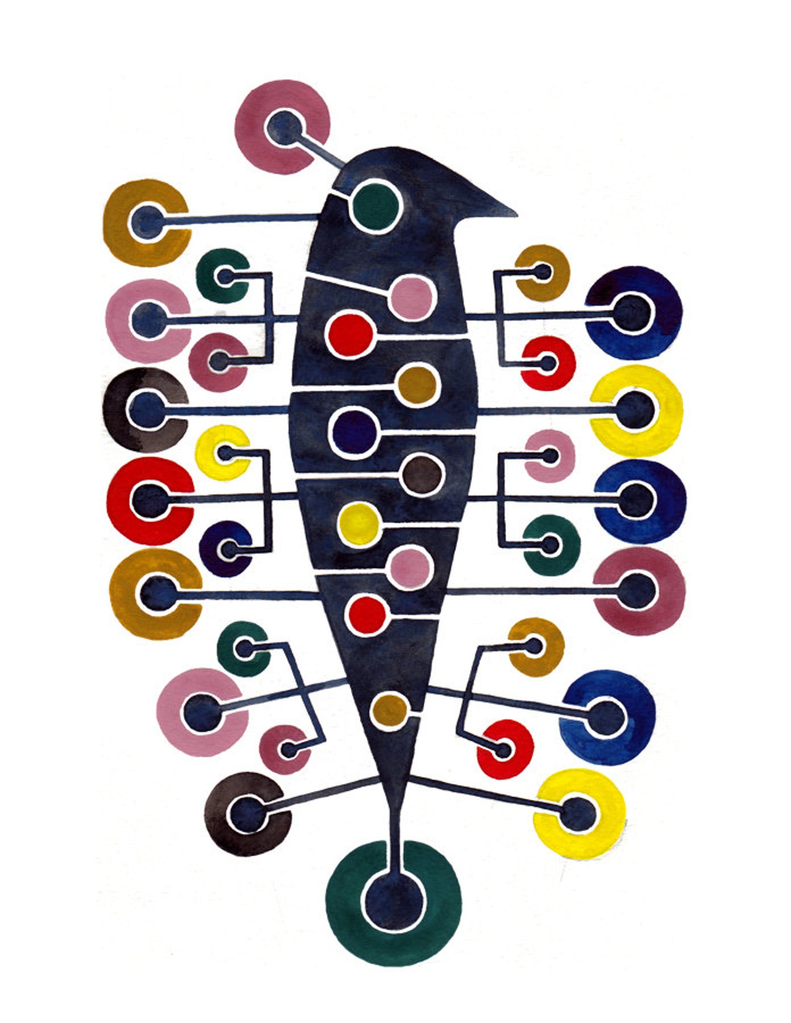 Mid-century Wall Art Gentry Hang It All Bird Giclee Art - Etsy