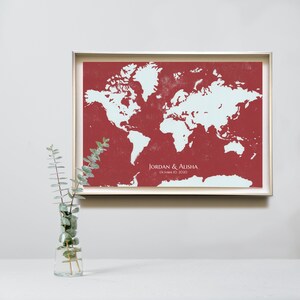 World Map Custom Personalized Guest Book Print WORLD MAP - Etsy