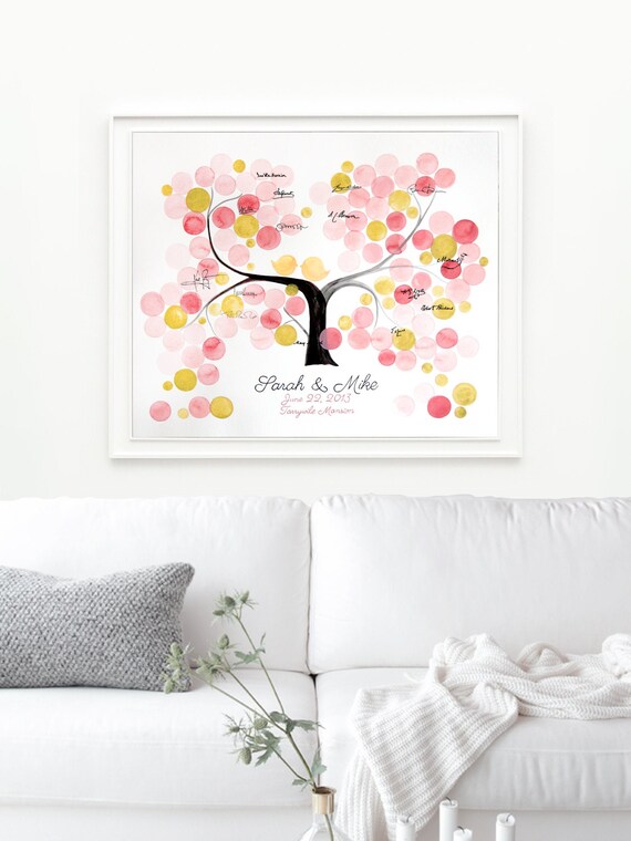 Custom Guest Book Tree FLOWER GIRL design theme Original | Etsy