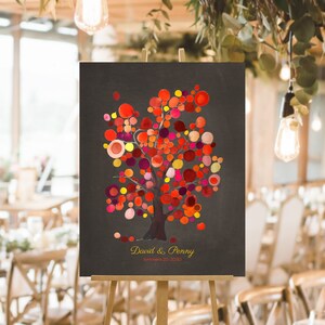 Rustic Wedding Guest Book Tree SCARLET OAK TREE Wedding - Etsy