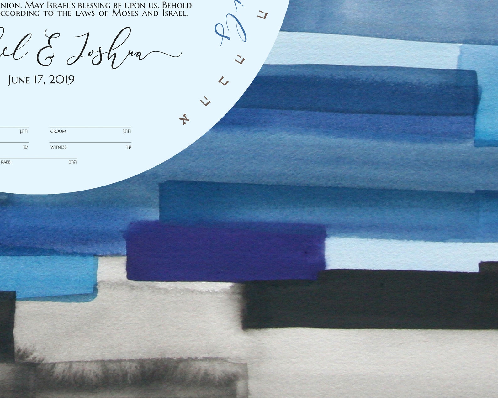 Seaside Ketubah Design > Wedding by the Sea, Boho Beach Wedding - Etsy
