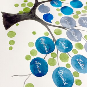 Ancestry Custom Tree Original Painting Silver or Gold Pigment Colors ...