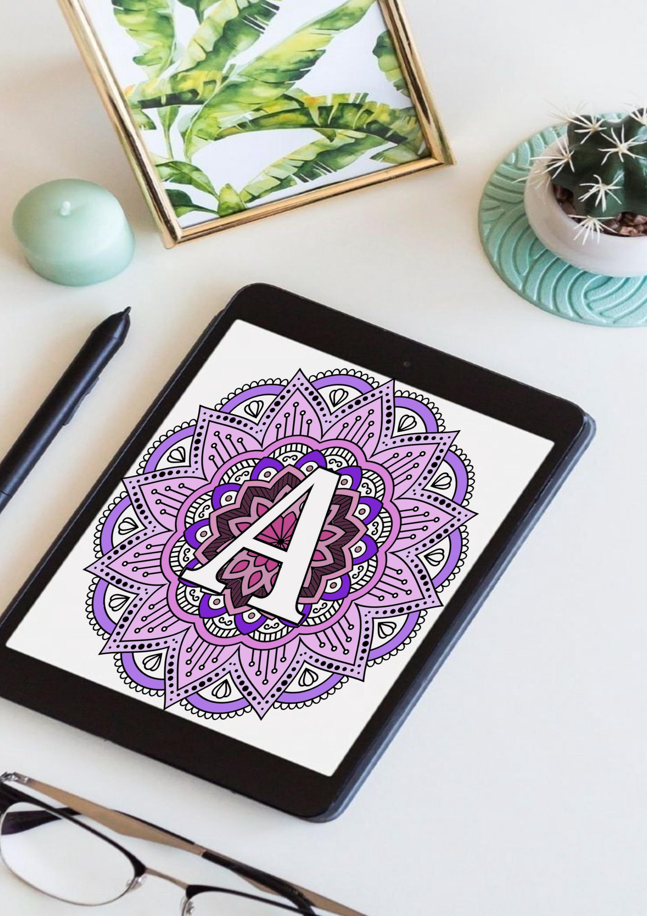 Mandala Alphabet Coloring Pages – Intricate Printable Designs for ...