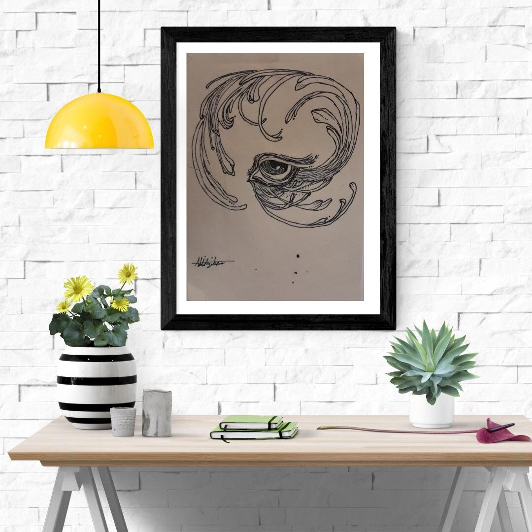 Ink Art Illusion Eye - Etsy