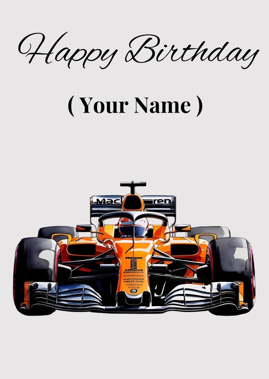 Formula 1 Birthday Card for F1 Fans, Including Free Postage. - Etsy Canada