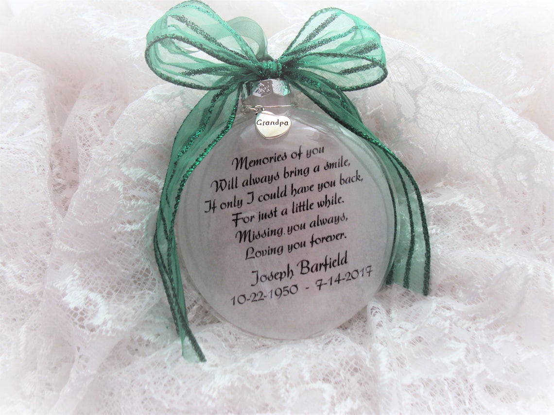 Memorial Christmas Ornament Memories of You With a Charm | Etsy