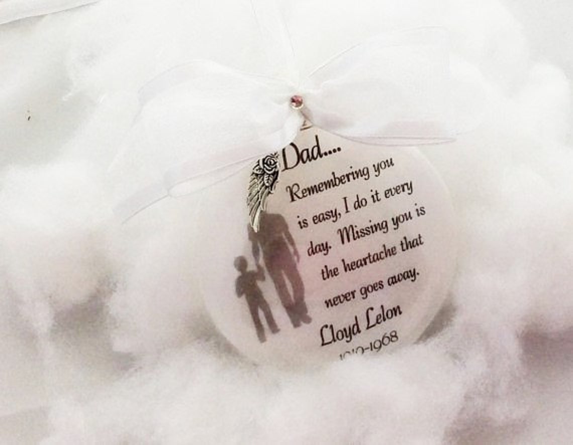Dad Memorial Gift Memory Ornament for Father Remembering You - Etsy