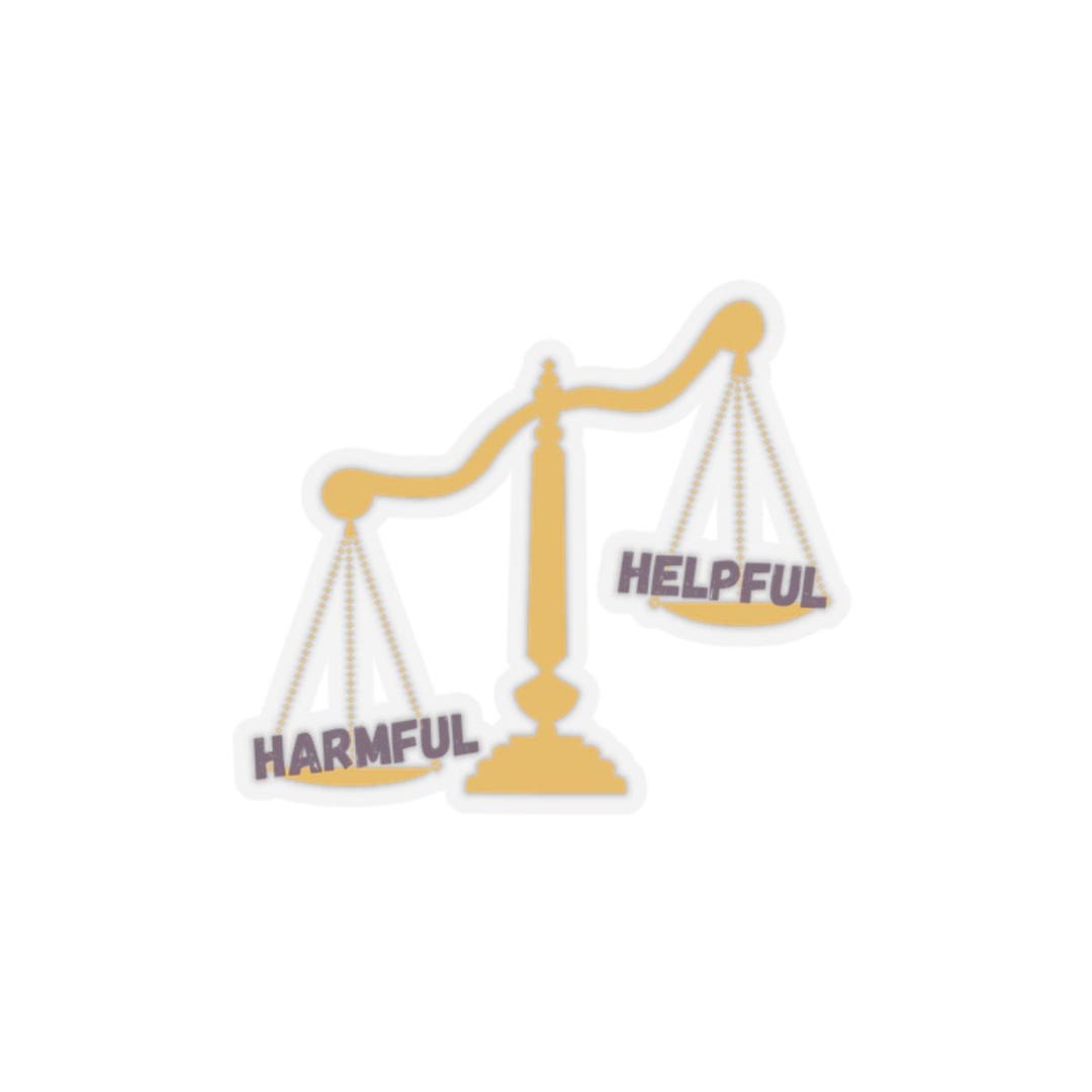 Mental Health Sticker - Helpful Vs. Harmful Motivational Decals for ...