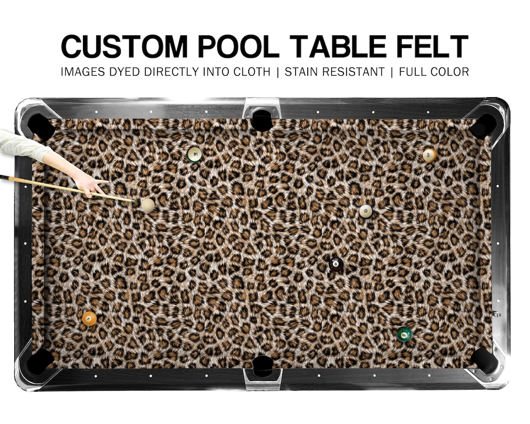 Realistic Leopard Print Billiard Table Cloth - Upgrade Your Game Room ...