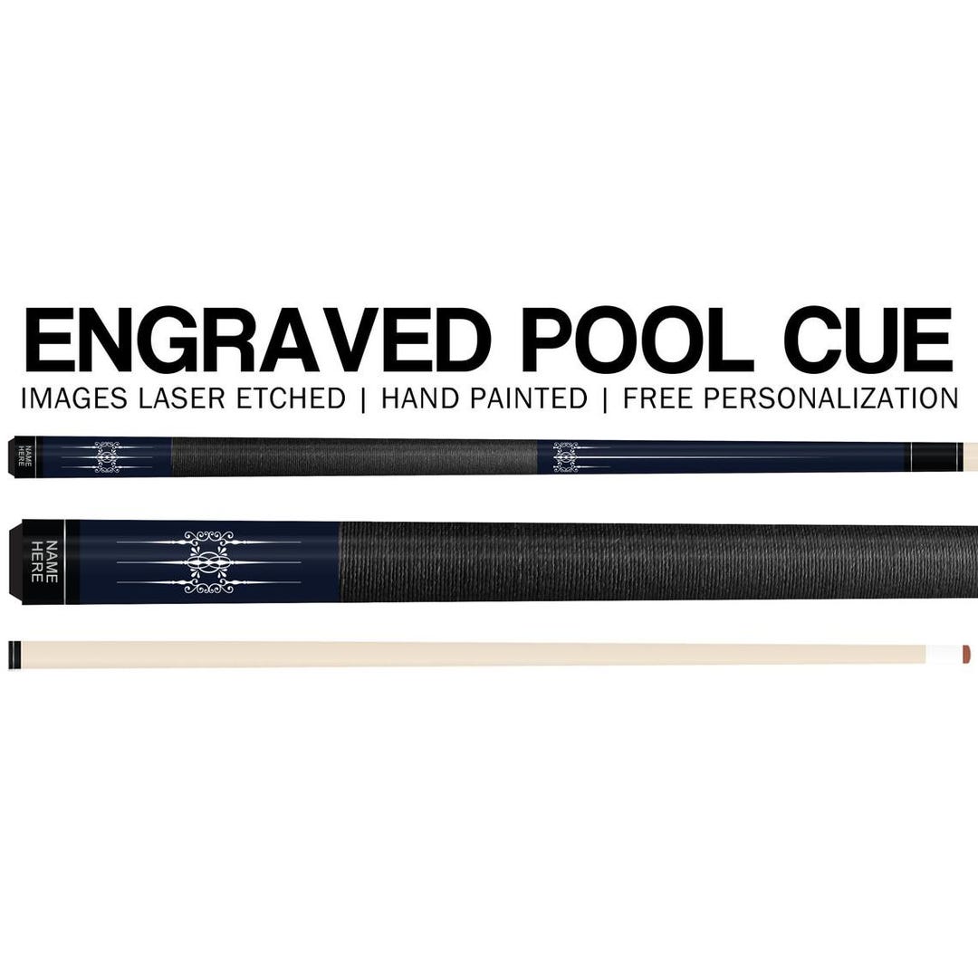 Forged Etched Series ET06 Custom Engraved Navy Pool Cue – White - Etsy