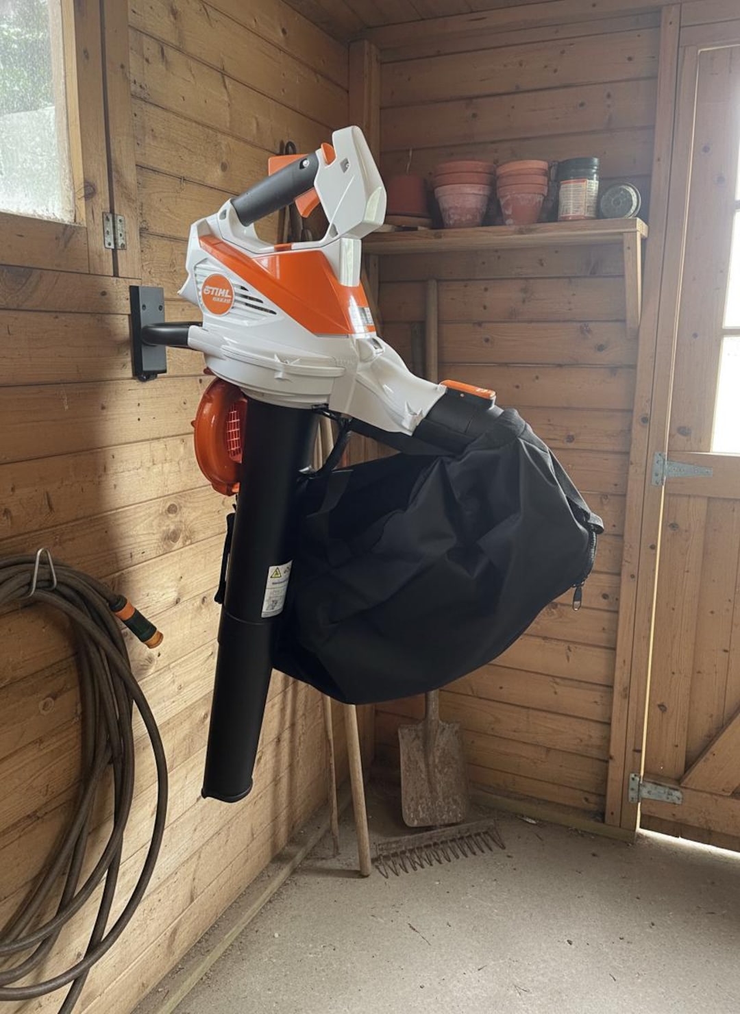 STIHL SHA56 Leaf Blower / Shredder Vacuum Wall Mount, Garage ...