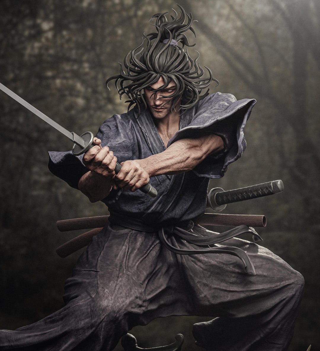 Vagabond - Musashi Miyamoto - Custom Painted Figure - Etsy