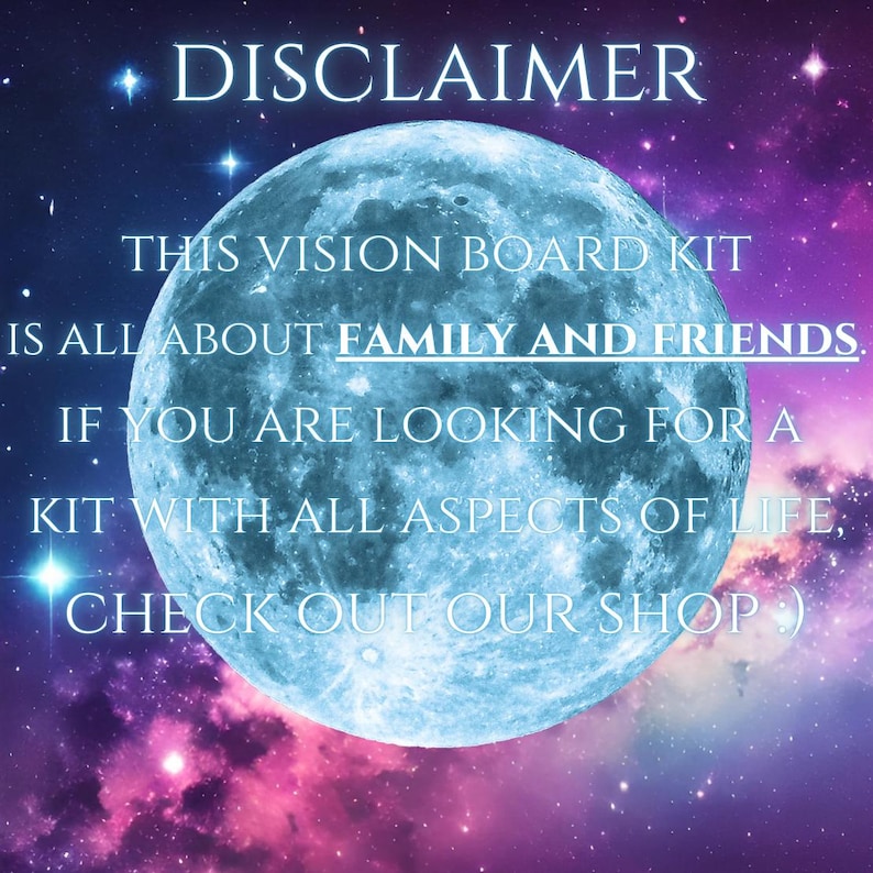 Family & Friends. Vision Board Kit 2026: Printable Affirmations and ...