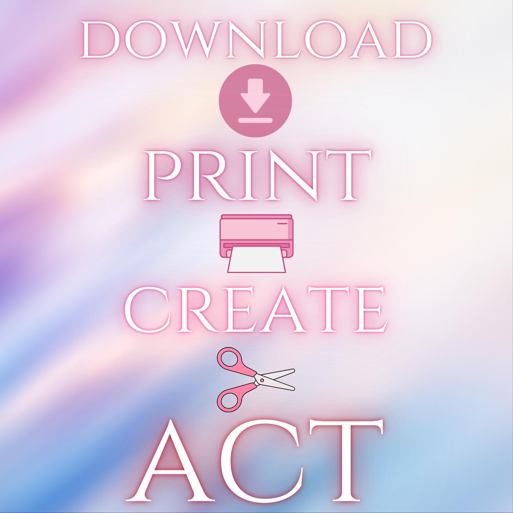 Self - Love Vision Board Printables Kit Vision Board 2025 Stickers PDF ...