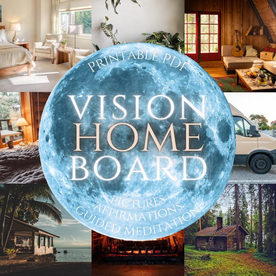 Home Vision Board Printables Kit Vision Board 2025 Stickers PDF ...