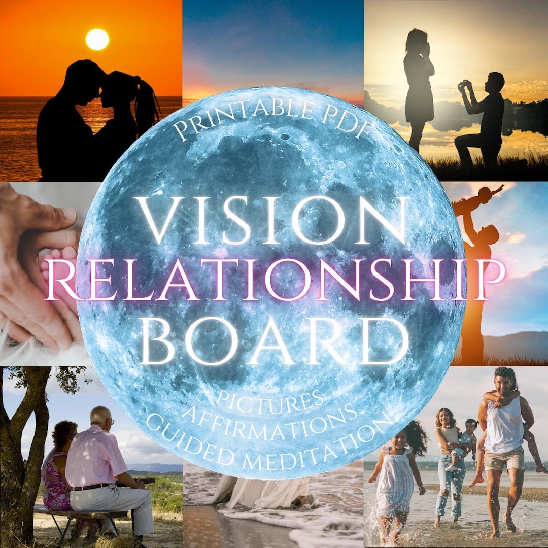 Relationship Vision Board Printables Kit Vision Board 2025 Stickers PDF ...