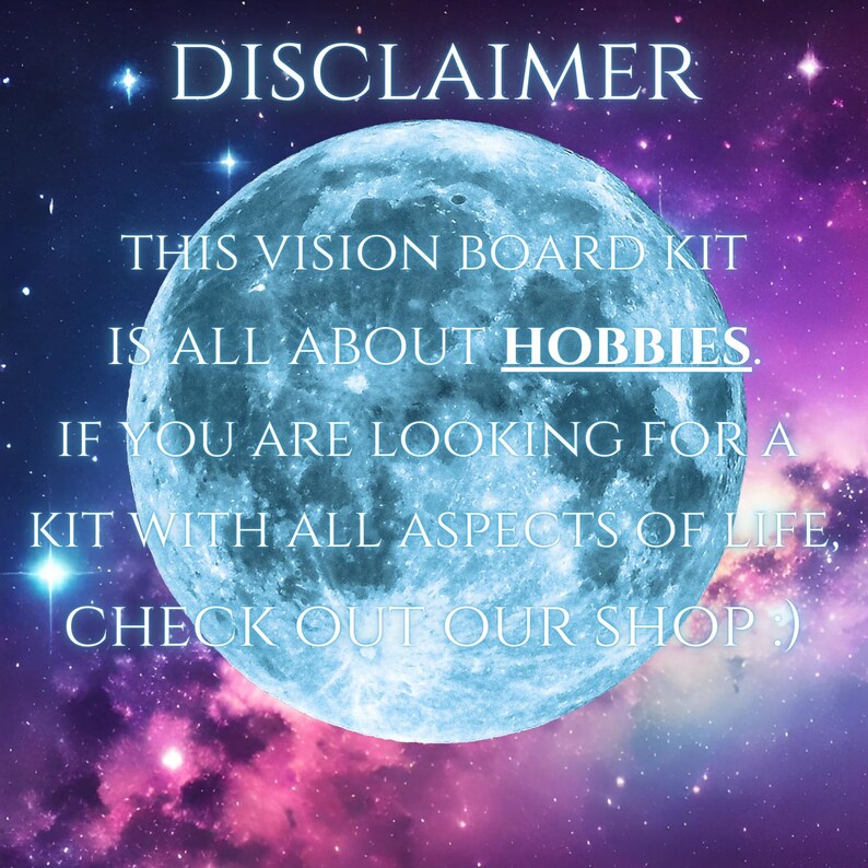 Hobbies Vision Board Printables Kit Vision Board 2025 Stickers PDF ...