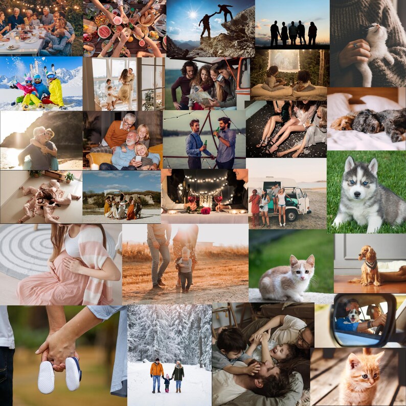 Family & Friends Vision Board Printables Kit Vision Board 2025 Stickers ...