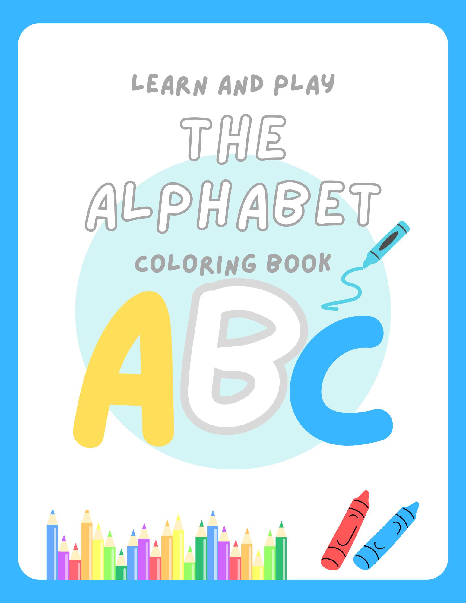 Play and Learn: the Alphabet ABC Coloring Book - Etsy