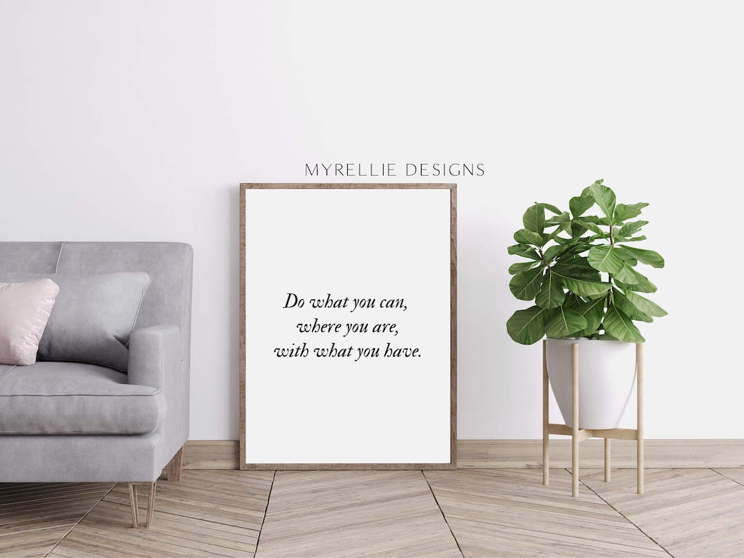 Motivational Quote Wall Poster Printable Typography Poster Wall Decor ...