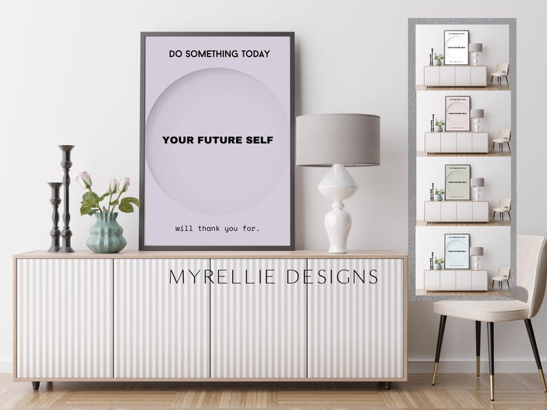 Motivational Poster for Home Living Room Decor Wall Print Digital ...