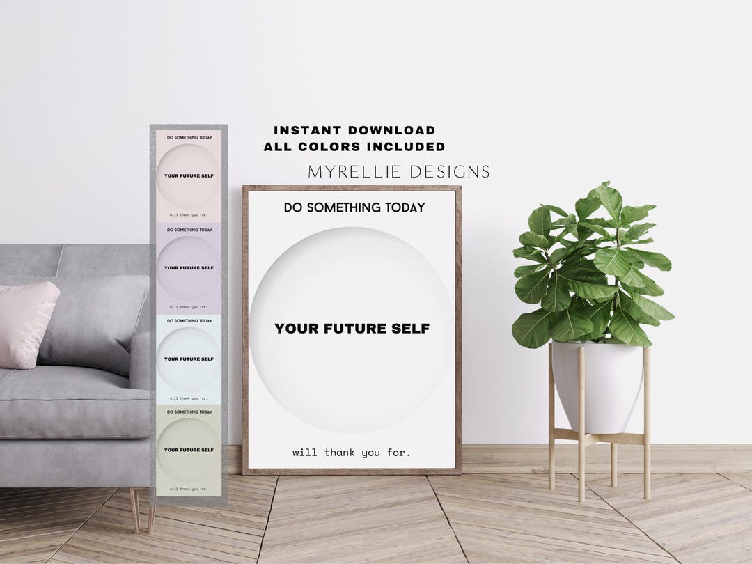 Motivational Poster for Home Living Room Decor Wall Print Digital ...