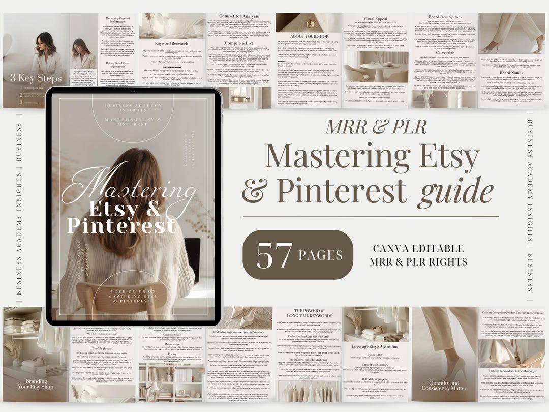 Mastering Etsy & Pinterest Guide MRR Step-by-step How-to Guide ...