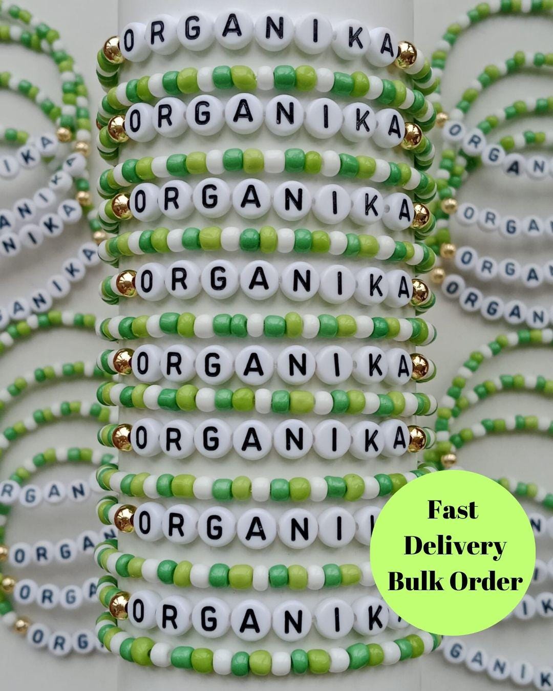Custom Beaded Name Friendship Bracelet: Bulk Gifts for Women - Etsy