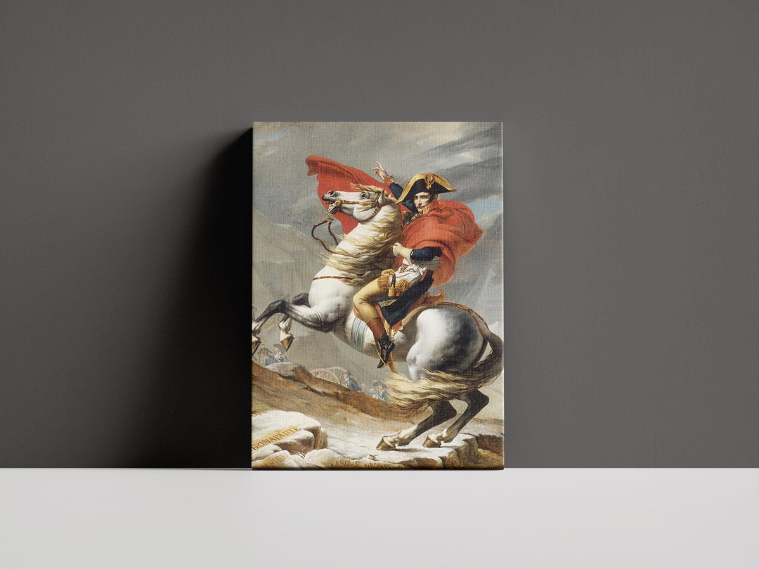 Napoleon Crossing the Alps Wall Art, Jacques-louis David Paint Poster ...