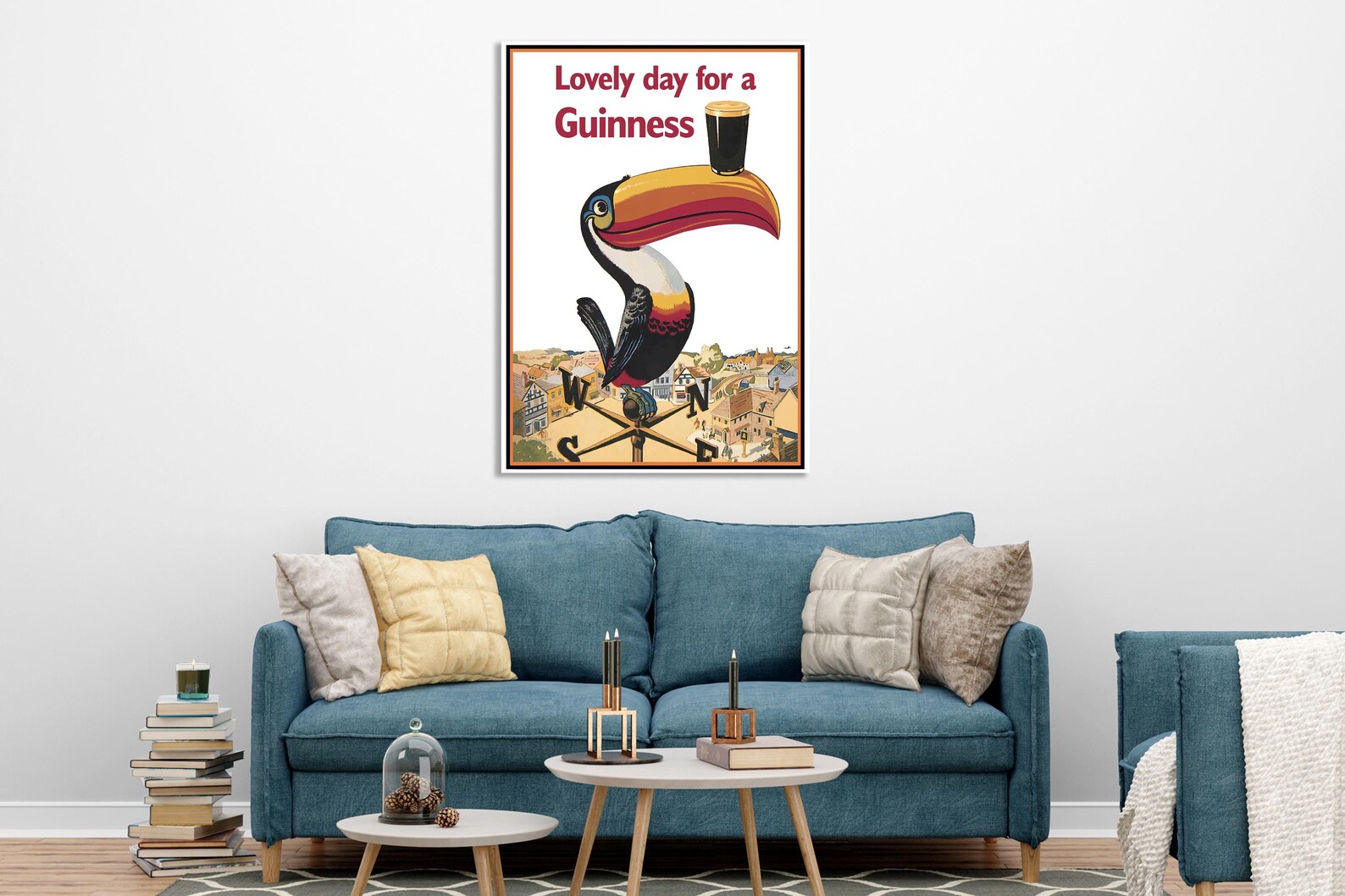 Guinness Beer Vintage Poster, Retro Guinness Bird Advertising Poster ...