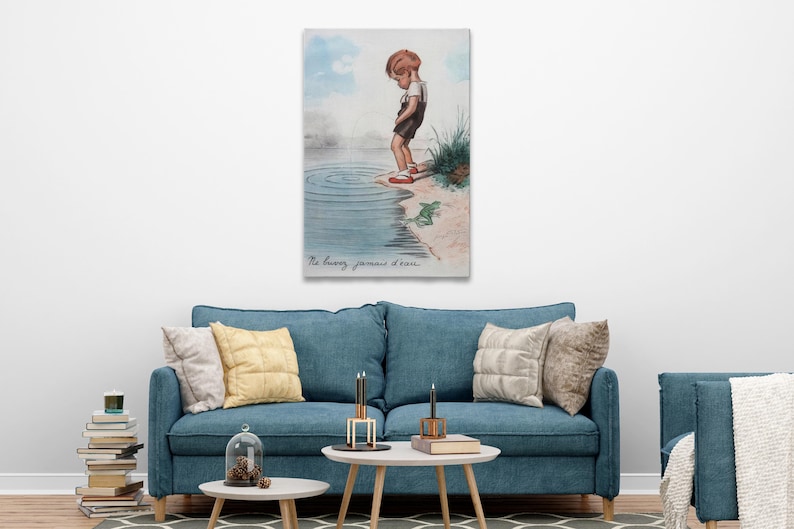 Little Boy Peeing in the Lake Fine Art Print, George Redon Never Drink ...