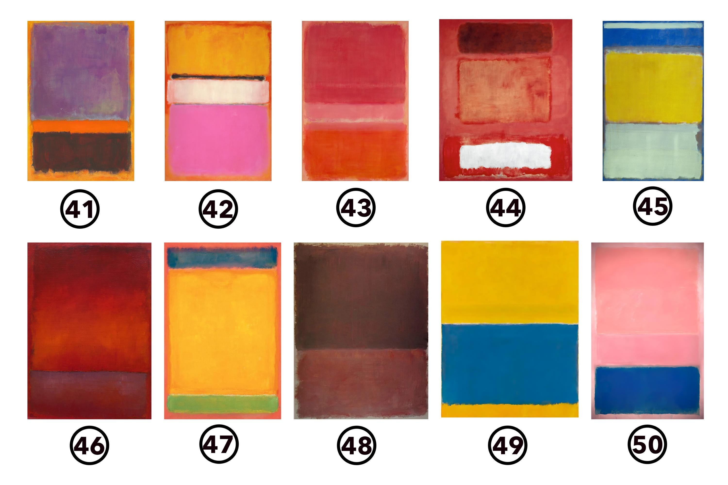 Set of 3 Mark Rothko Wall Art, Pick Your 3 Favorite Rothko Paintings ...
