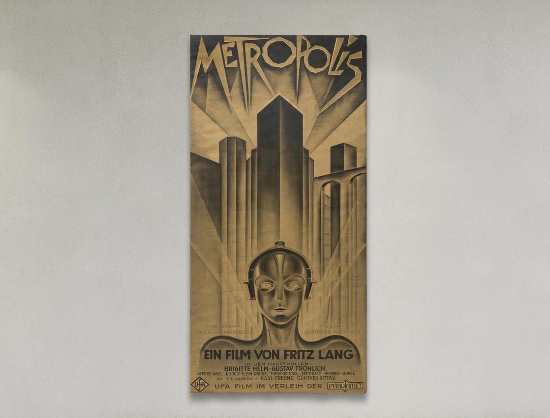 Metropolis Film Poster Canvas Print, Fritz Lang's Iconic Metropolis ...