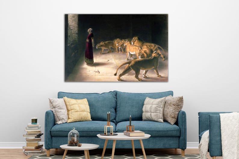 Daniel in the Lions' Den Wall Art, Daniel's Answer to the King Biblical ...
