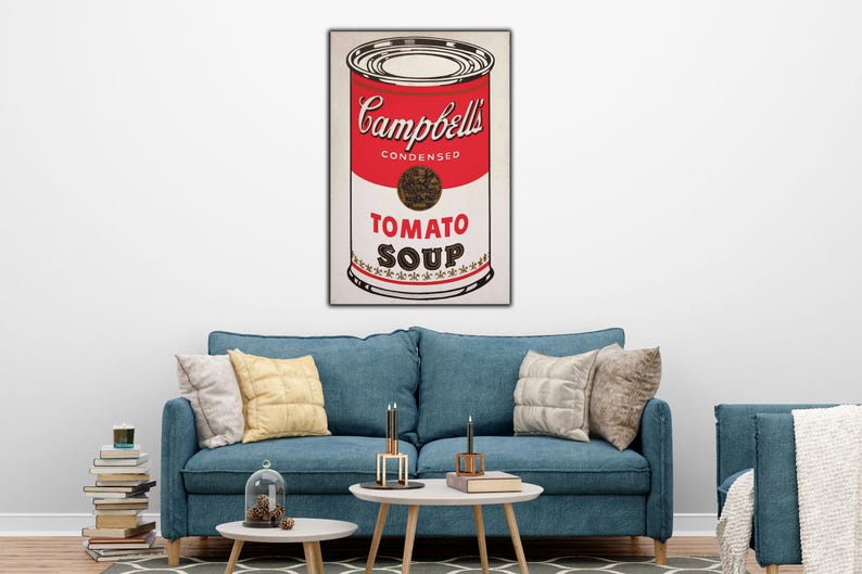 Campbell's Soup Cans Wall Art, Andy Warhol Pop Art Ready to Hang Canvas ...
