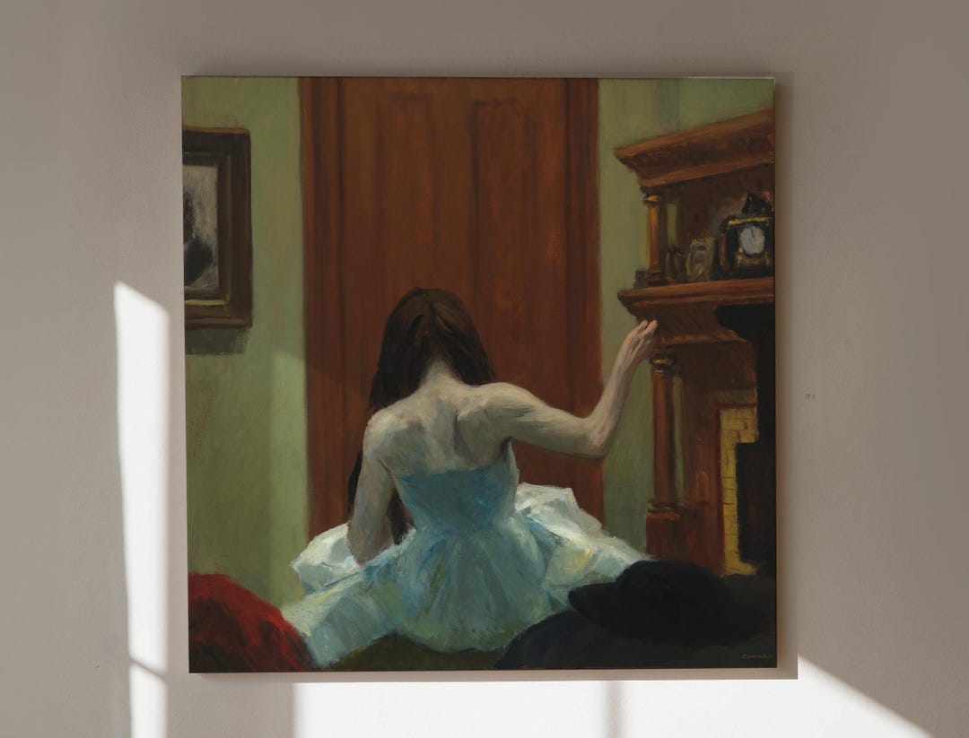 New York Interior by Edward Hopper Wall Art, Lonely Woman in New York ...