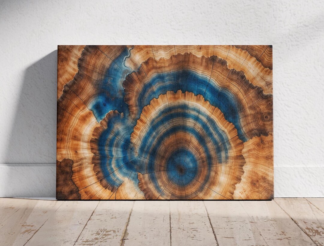 Tree Ring Wall Art, Tree Ring Print Poster, Abstract Art, Colorful Tree ...
