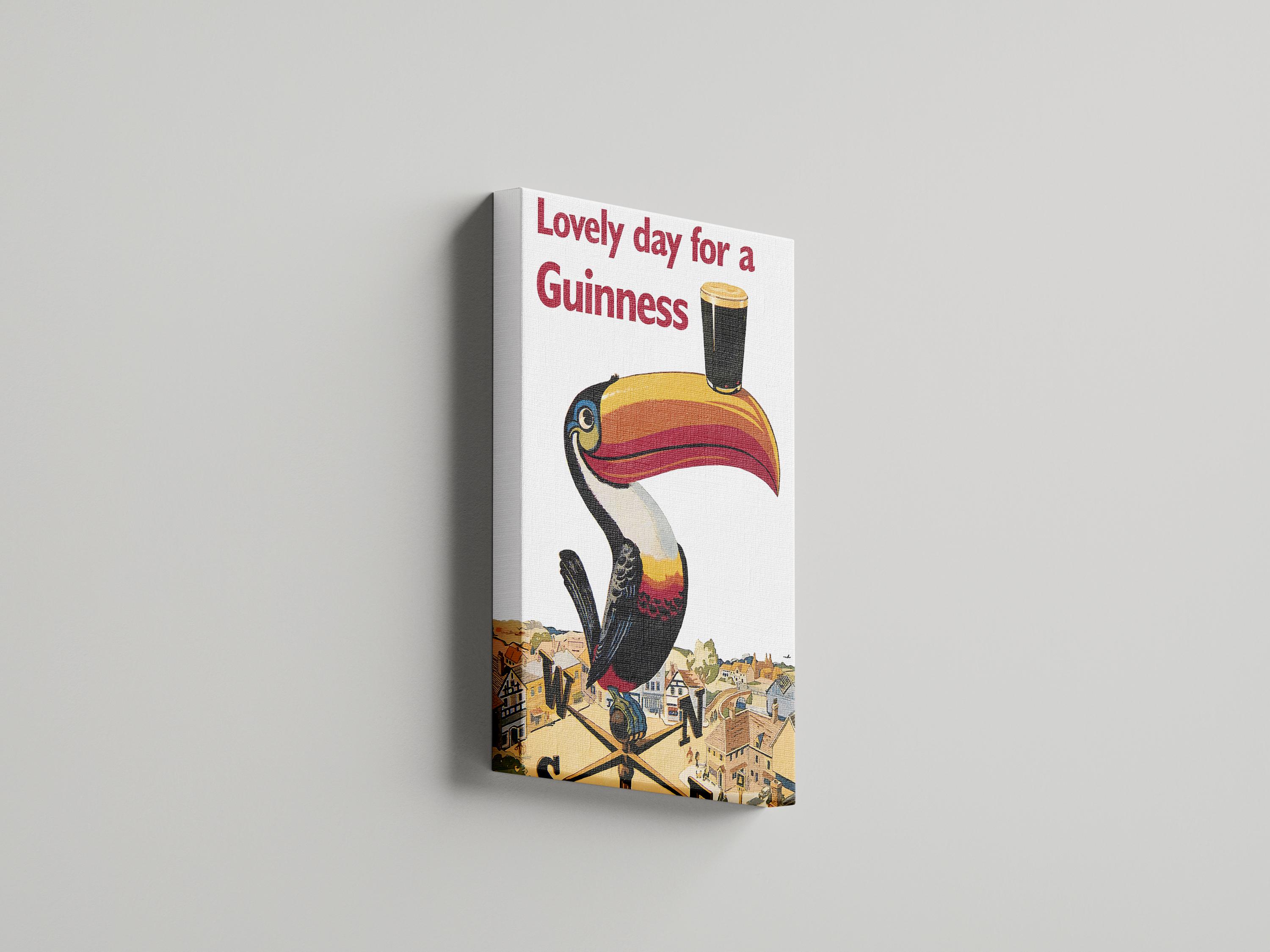 Guinness Beer Vintage Poster, Retro Guinness Bird Advertising Poster ...