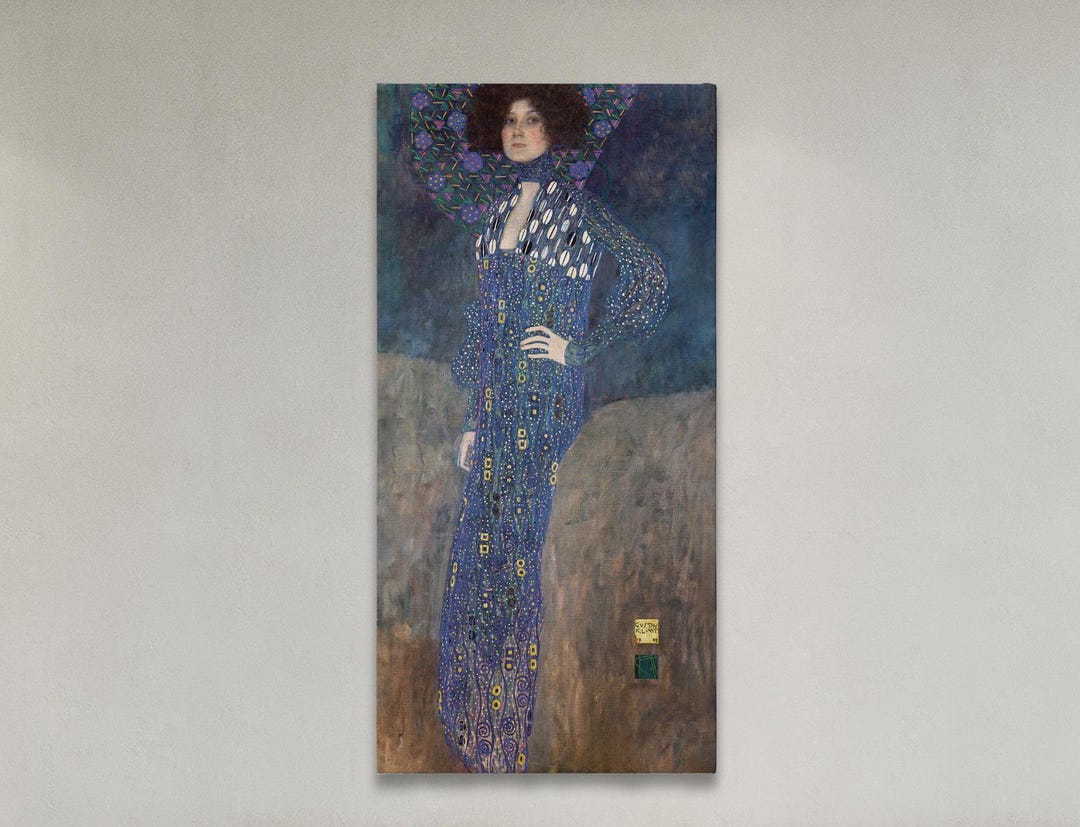 Portrait of Emilie Floge by Gustav Klimt Wall Art, Large Vertical Wall ...