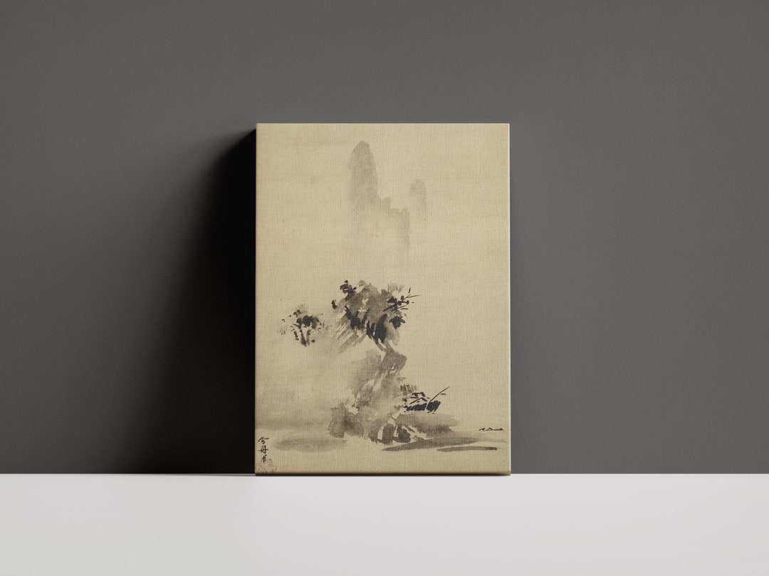 Broken Ink Landscape by Sesshū Tōyō Wall Art, Haboku Sansui Ready to ...