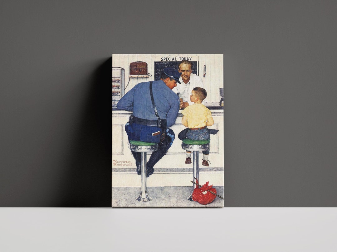 The Runaway by Norman Rockwell Wall Art, Runaway Adventurer Ready to ...