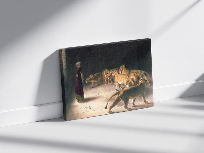 Daniel in the Lions' Den Wall Art, Daniel's Answer to the King Biblical ...