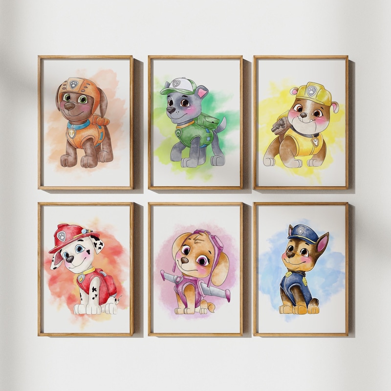 Dog Paw Prints Poster - Etsy UK