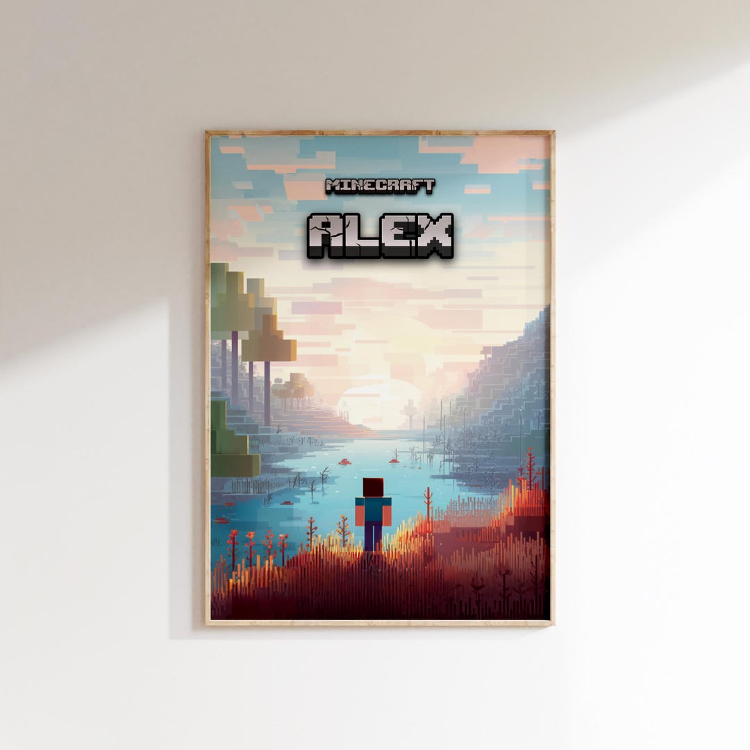 Personalized Poster for Kids Room | Custom Name Wall Art | Gamer Decor ...